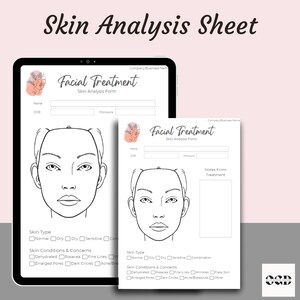 Advanced Facial Skin Analysis Form Facial Form Editable Esthetician ...
