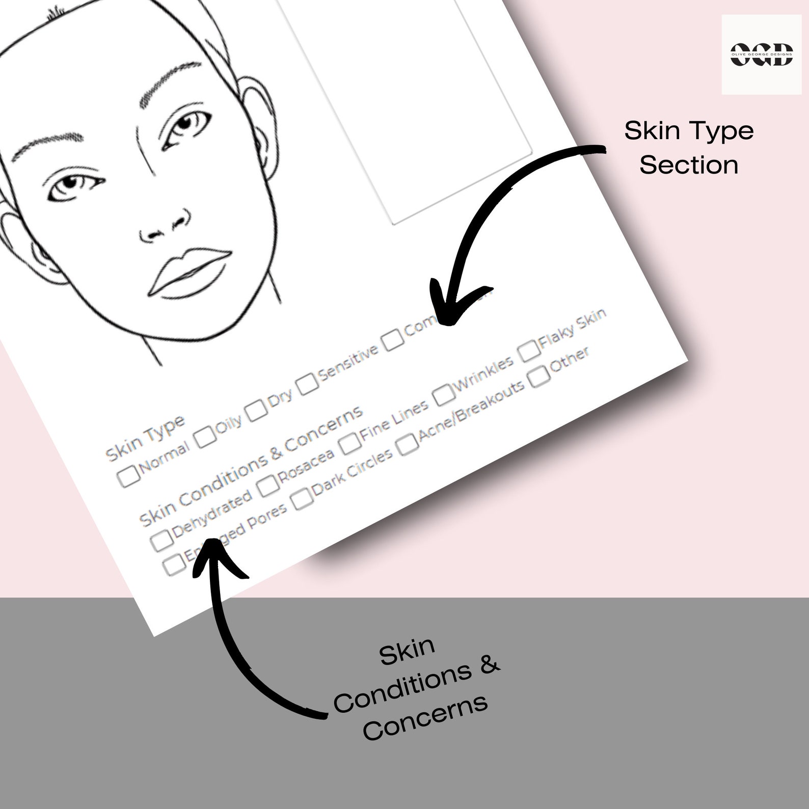 Advanced Facial Skin Analysis Form | Facial Form | Editable Esthetician ...