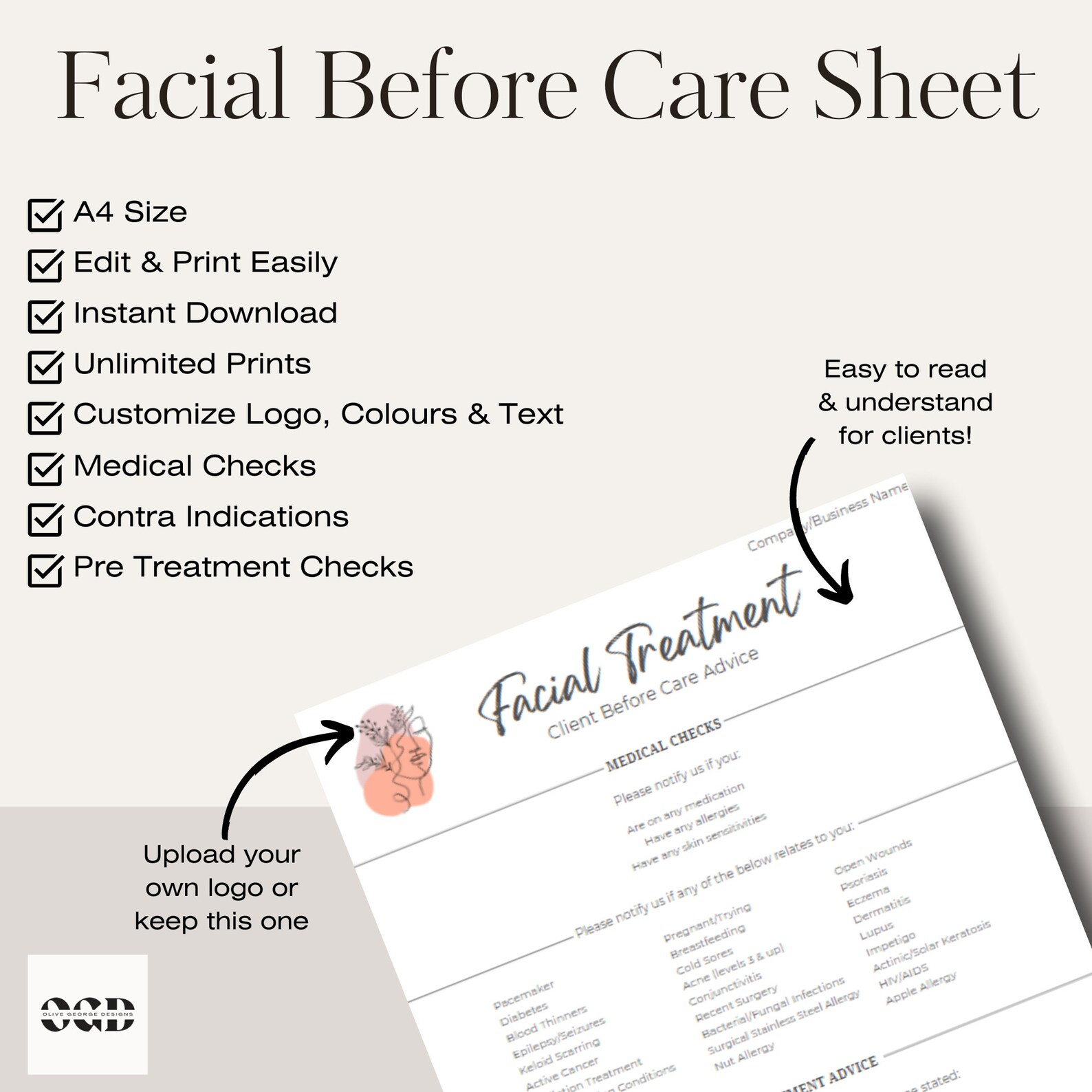 Facial Before Care | Facial Client Checks | Advanced Facial Before Care ...