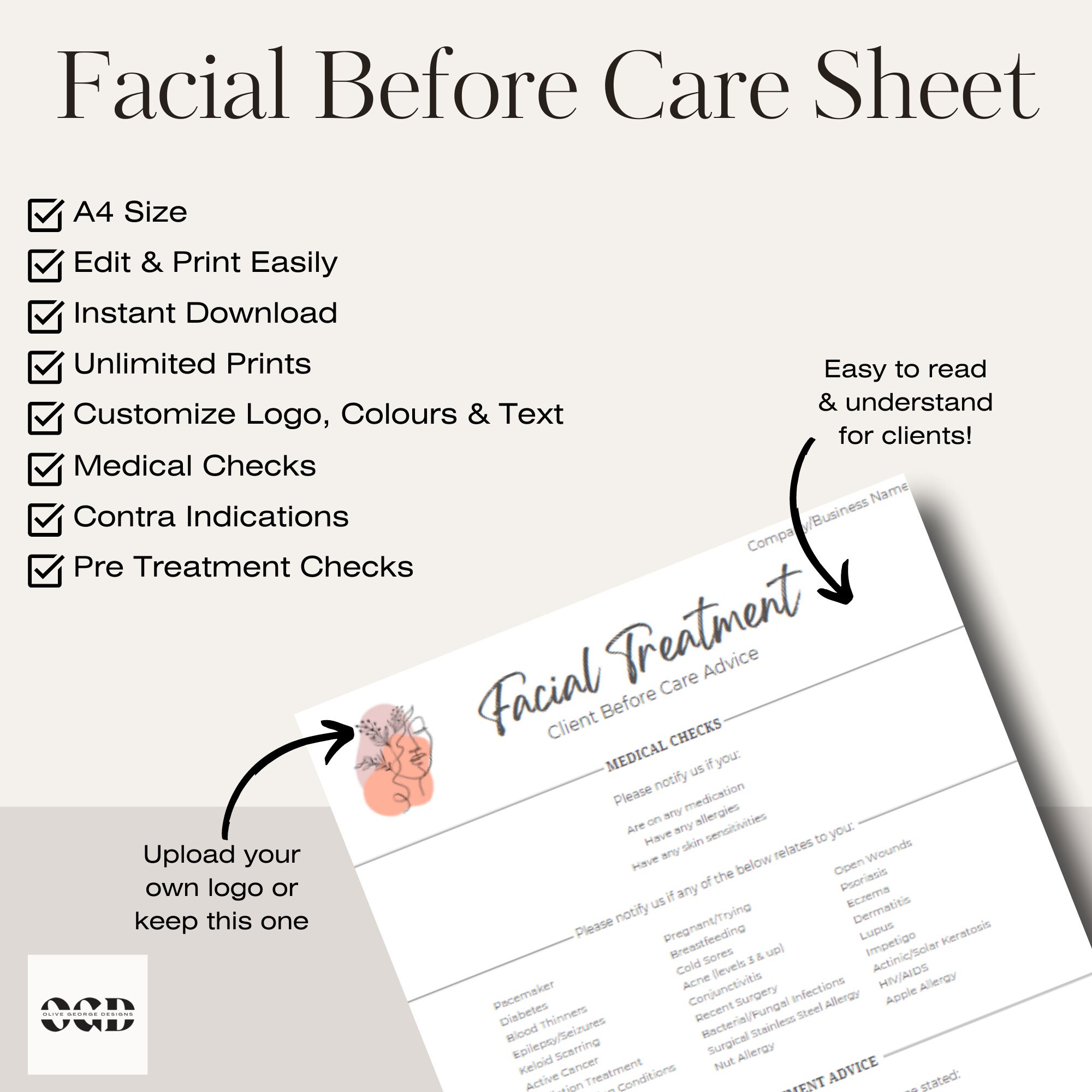 Facial Before Care | Facial Client Checks | Advanced Facial Before Care ...