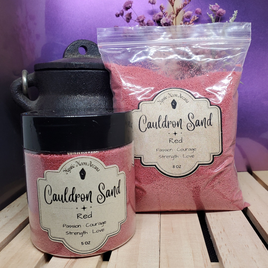 Red Cauldron Sand Colored Sand for Incense Candles Charcoal Burning ...