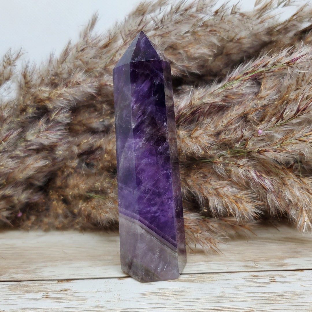 Chevron Amethyst Tower Point 3.33 Inch Tower Natural Dream Amethyst - Etsy