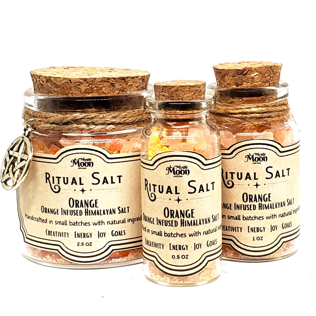 Orange Salt Ritual Salt Witch Salt Creativity Goals Spellwork Altar ...