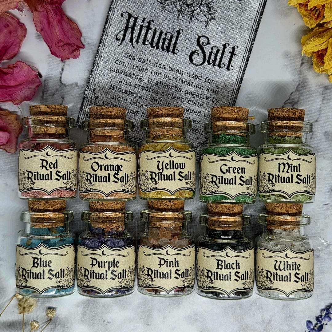 Ritual Salt Sampler Set – 10 Mini Jars of Handcrafted Salts for ...