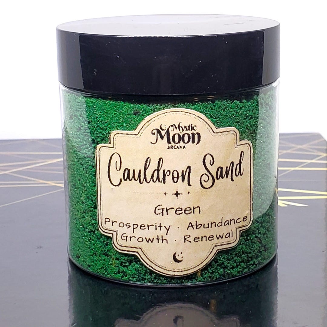 Green Cauldron Sand Colored Sand for Incense Candles Charcoal Burning ...