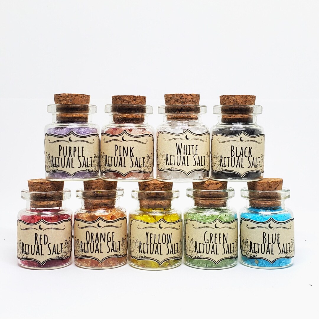 Ritual Salt Sampler Set 9 Mini Jars of Handcrafted Ritual Salts Variety ...