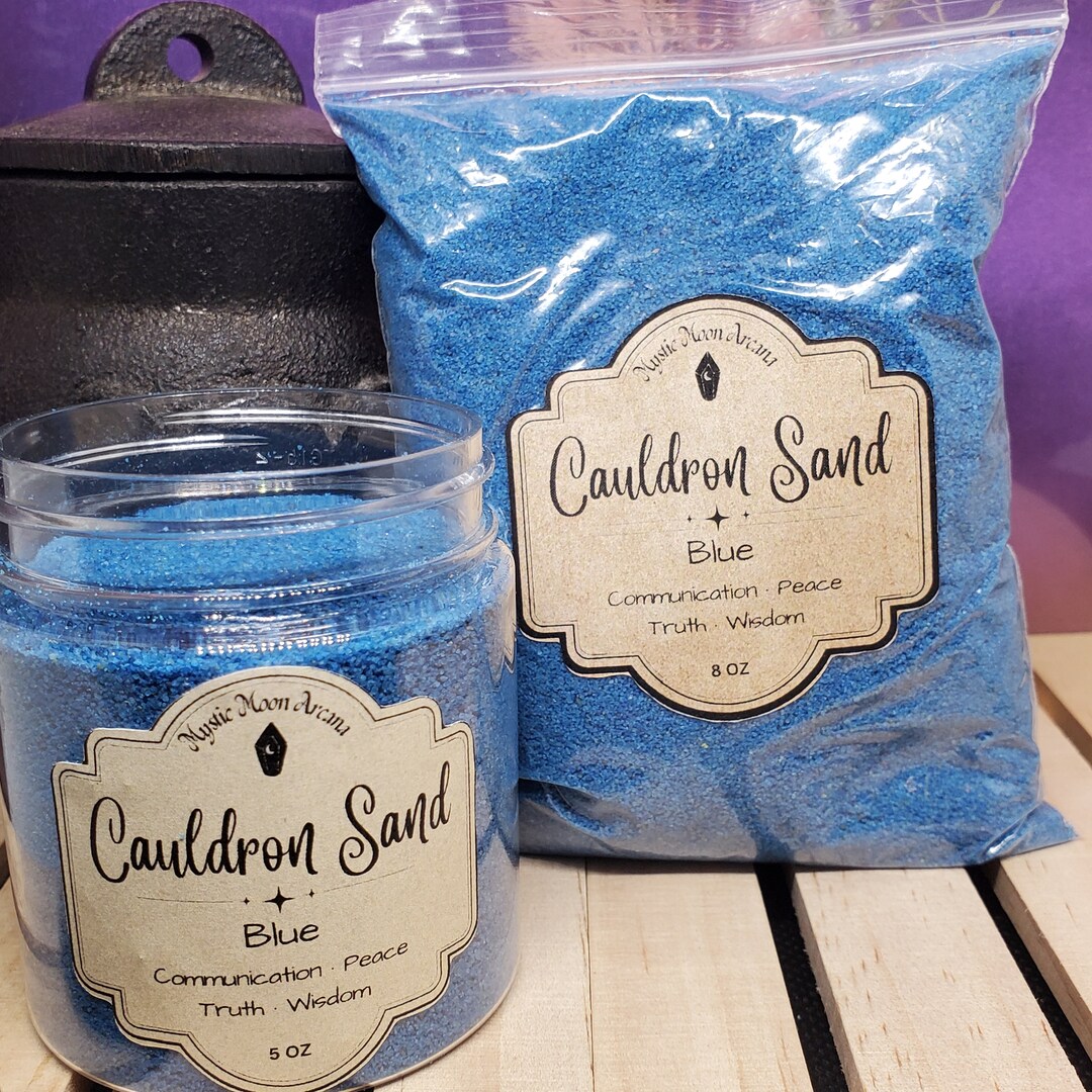 Blue Cauldron Sand Colored Sand for Incense Candles Charcoal Burning ...