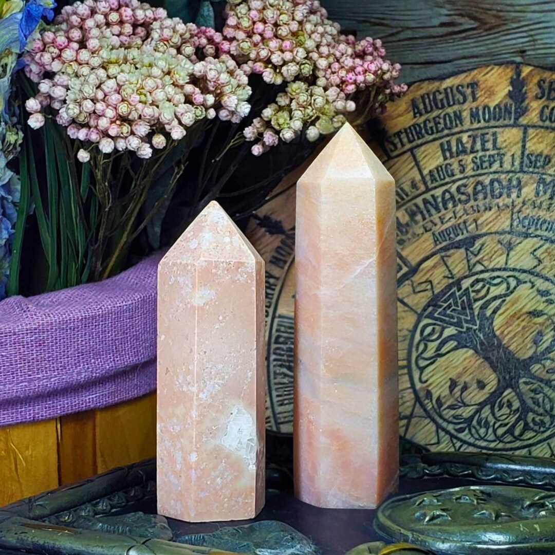 Pink Opal Crystal Towers Gorgeous High Quality Natural Pink Opal Points ...