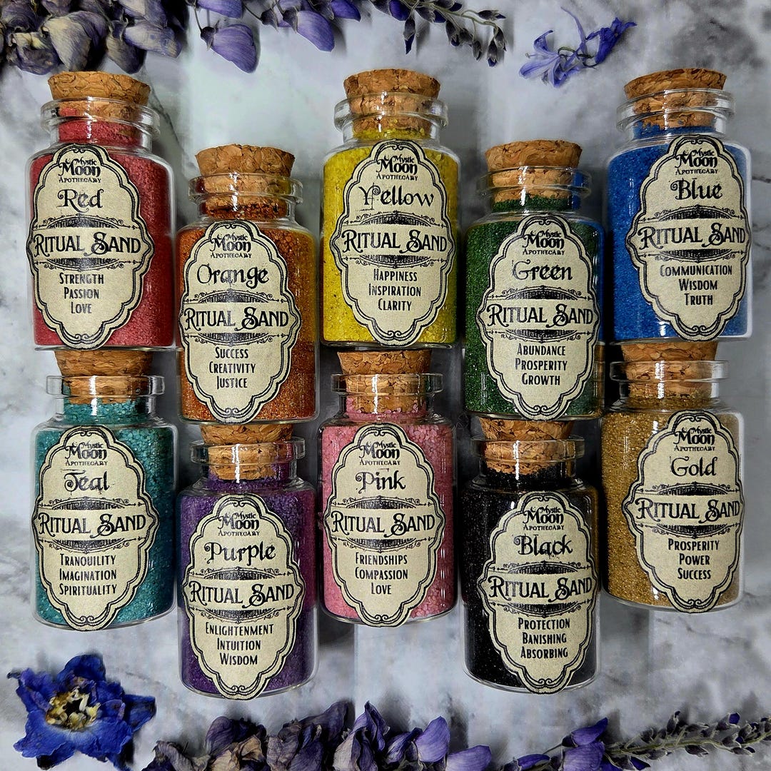 Hand-colored Cauldron Sand: Ritual Sand - Mini Apothecary Color Magic ...