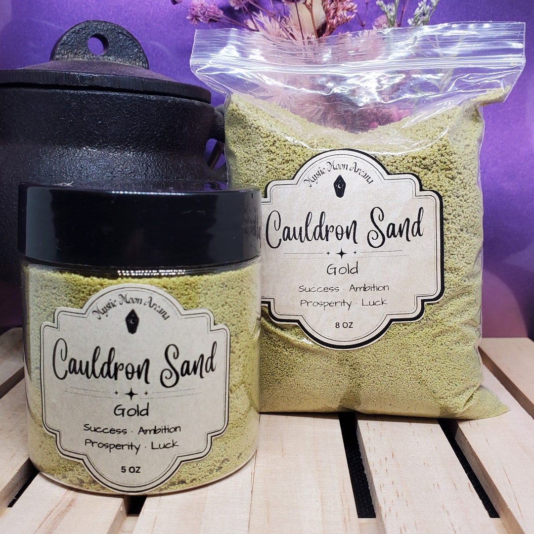 Gold Cauldron Sand Colored Sand for Incense Candles Charcoal Burning ...