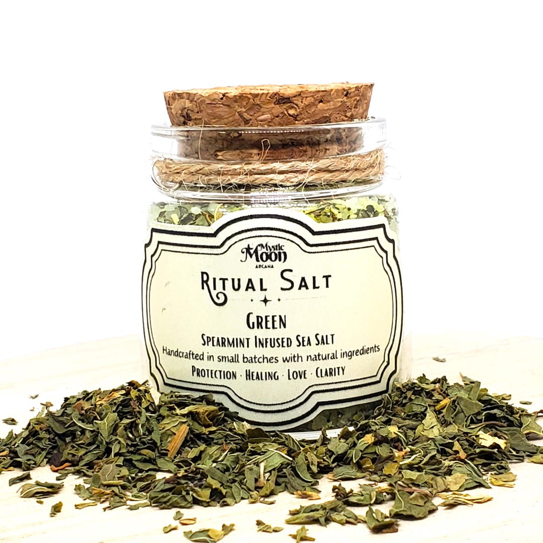Green Salt Ritual Salt Witch Salt Protection Clarity Spellwork Altar ...