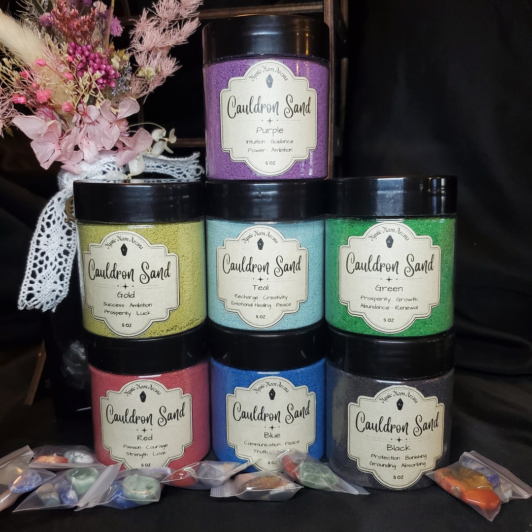 Cauldron Sand Colored Sand for Incense Candles Charcoal Burning Wiccan ...