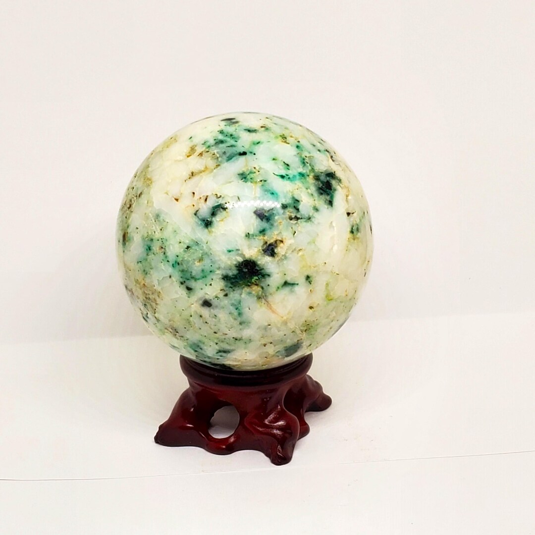 Ajoite Phoenix Stone Sphere Malachite Turquoise Chrysocolla Azurite ...