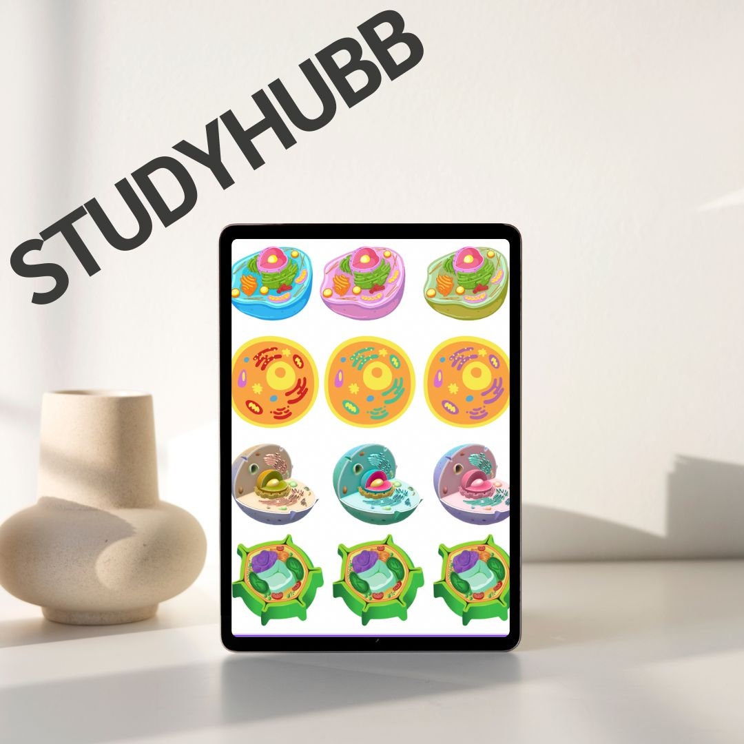 Vibrant Digital Biology Sticker Set - 5 Pages of General Biology ...