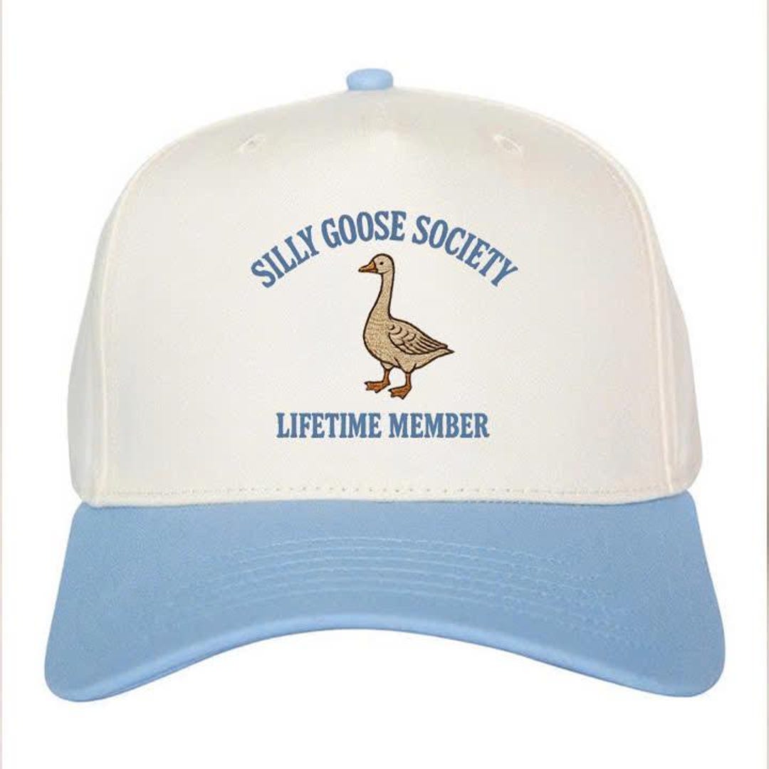 Silly Goose Society Embroidered Hat: Funny Meme Dad Cap - Etsy