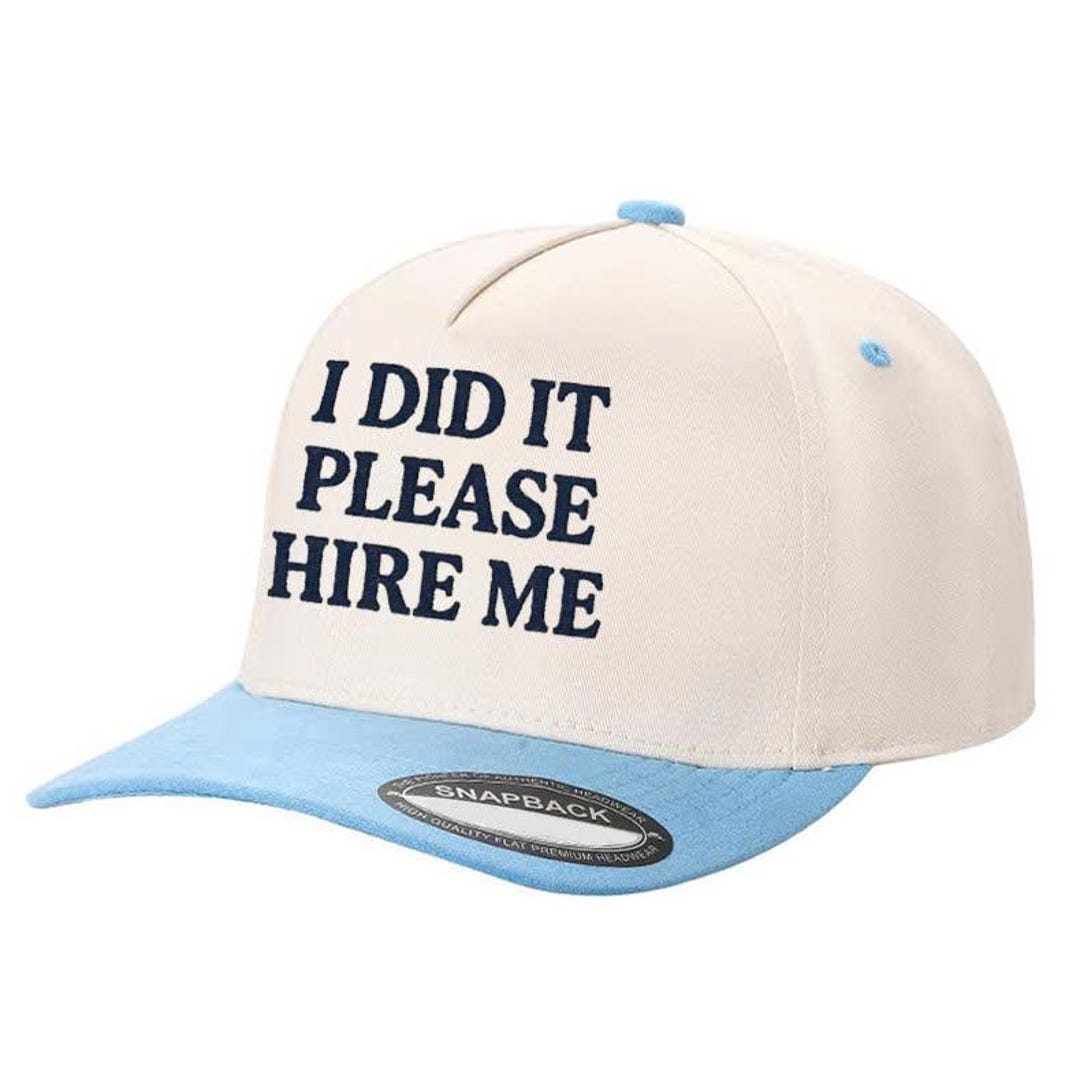 Funny Graduation Hat - I Did It Please Hire Me Embroidered Cap ...