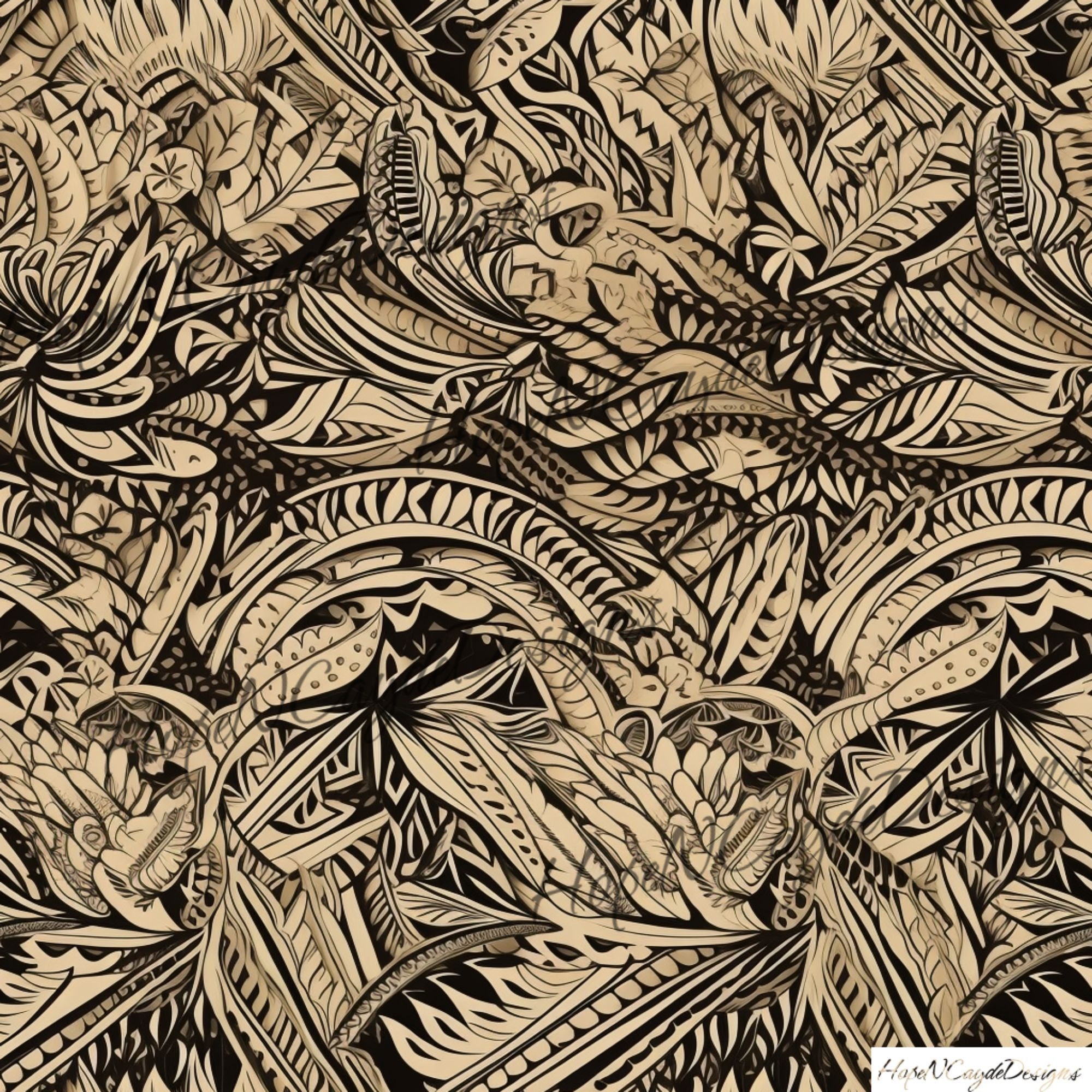 Neutral Pacific Island Patterns 4 Digital Pack - Etsy New Zealand