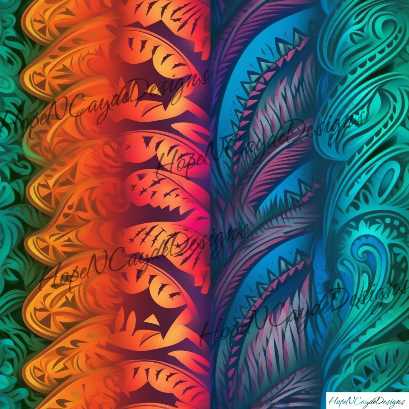 Tropical Pacific Island Patterns (4 Digital Pack) - Etsy