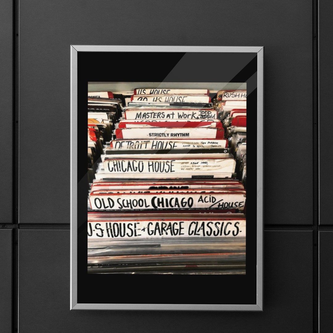 House Music Vinyl Records Poster: DJ Art Print - Etsy