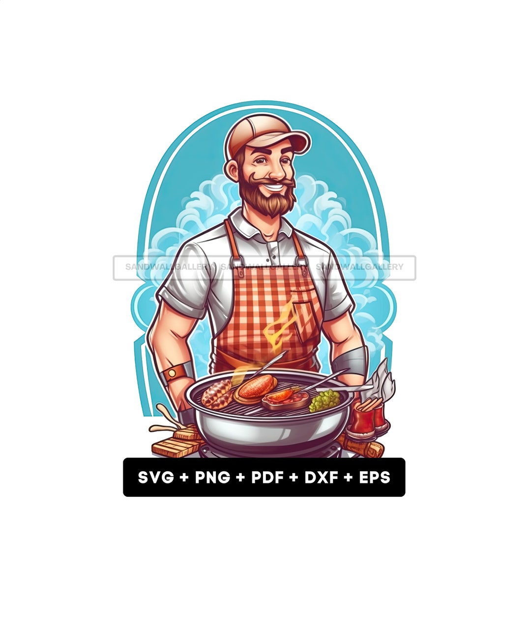 Cool Grill Chef Svg Handsome Chef Cut Files for Cricut - Etsy
