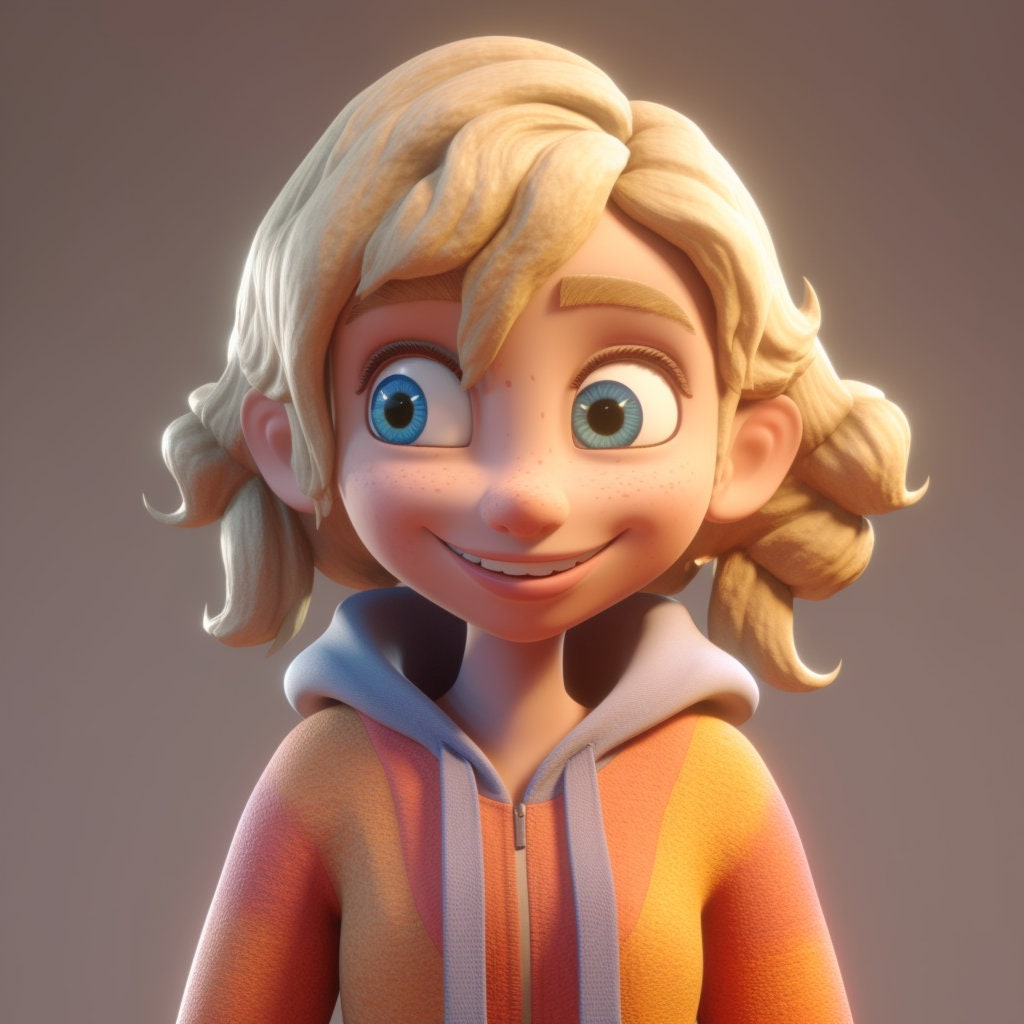 Midjourney Prompt - Beautiful Characters in Pixar Style - Etsy