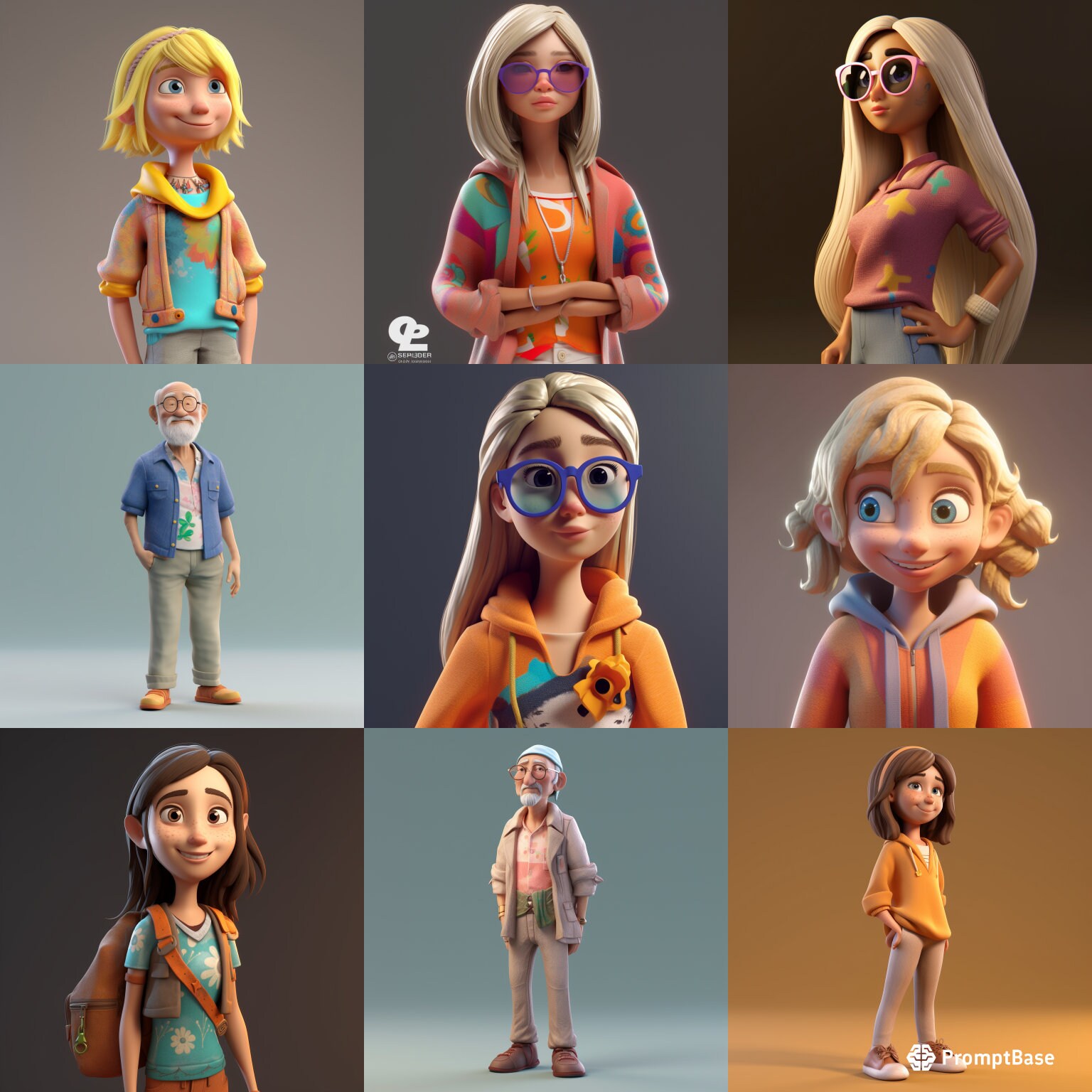 Midjourney Prompt - Beautiful Characters in Pixar Style - Etsy