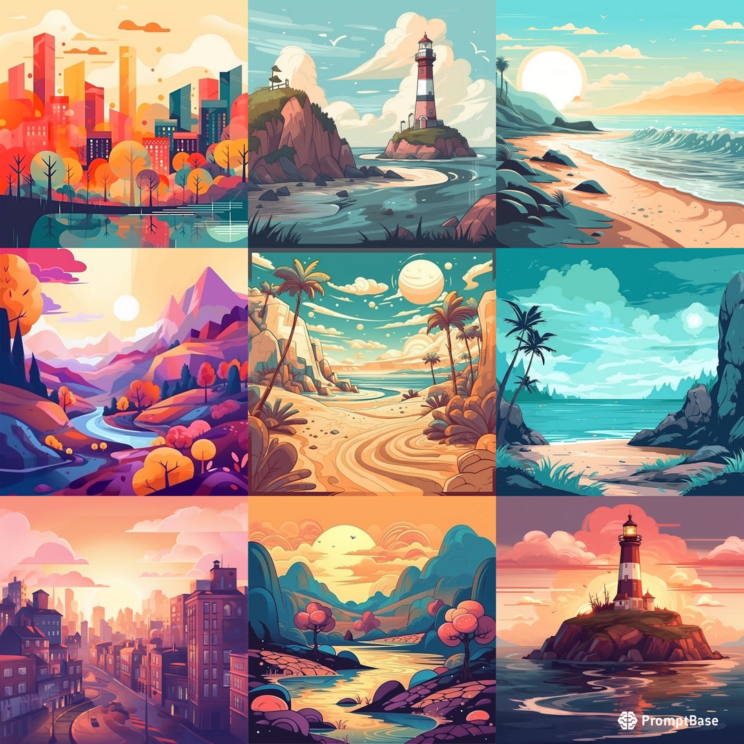 Midjourney Prompt - Beautiful Landscapes - Etsy