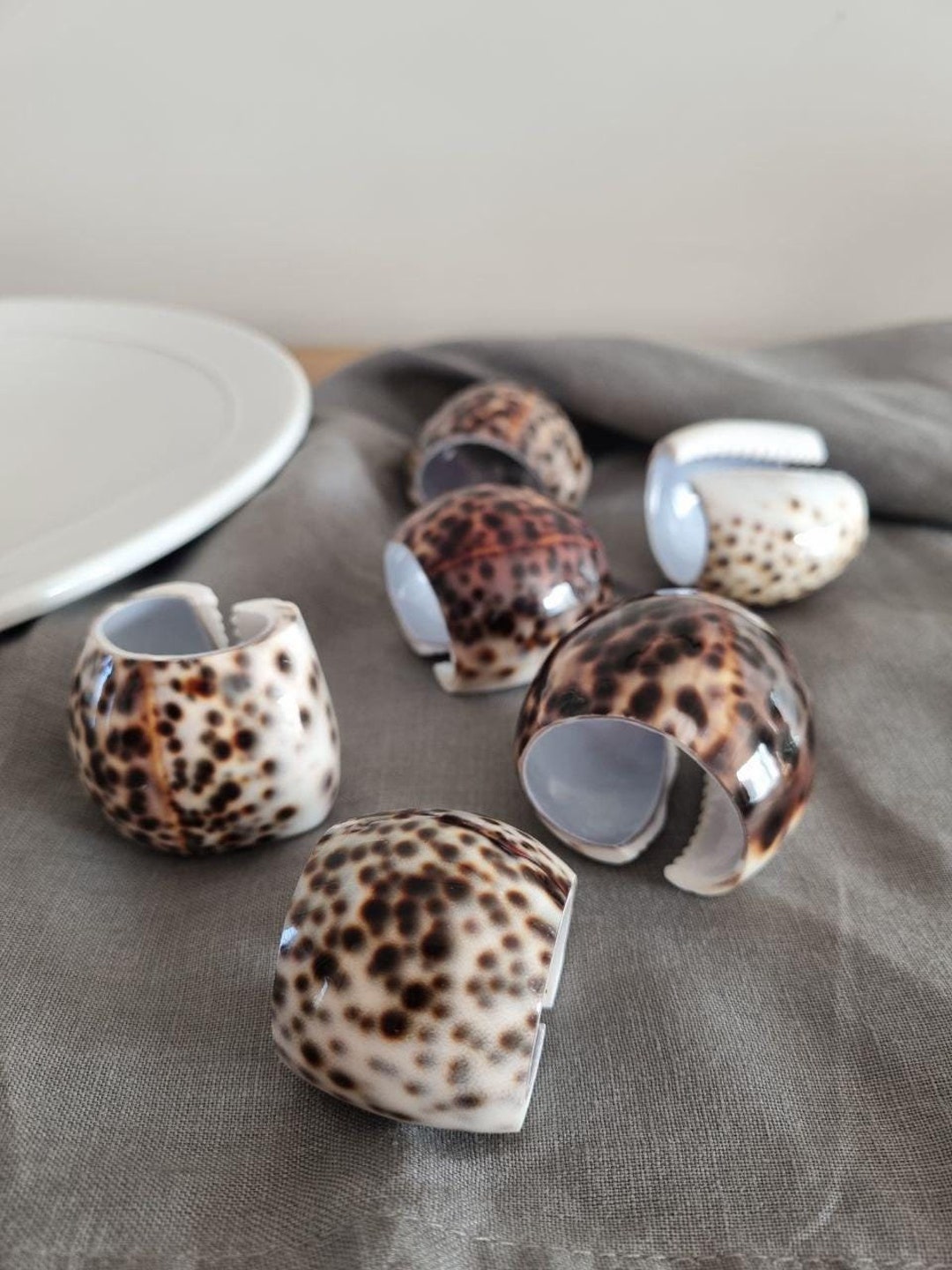 Vintage Tortoise Turtle Shell, Set of 6 Napkin Holders, Collectible ...