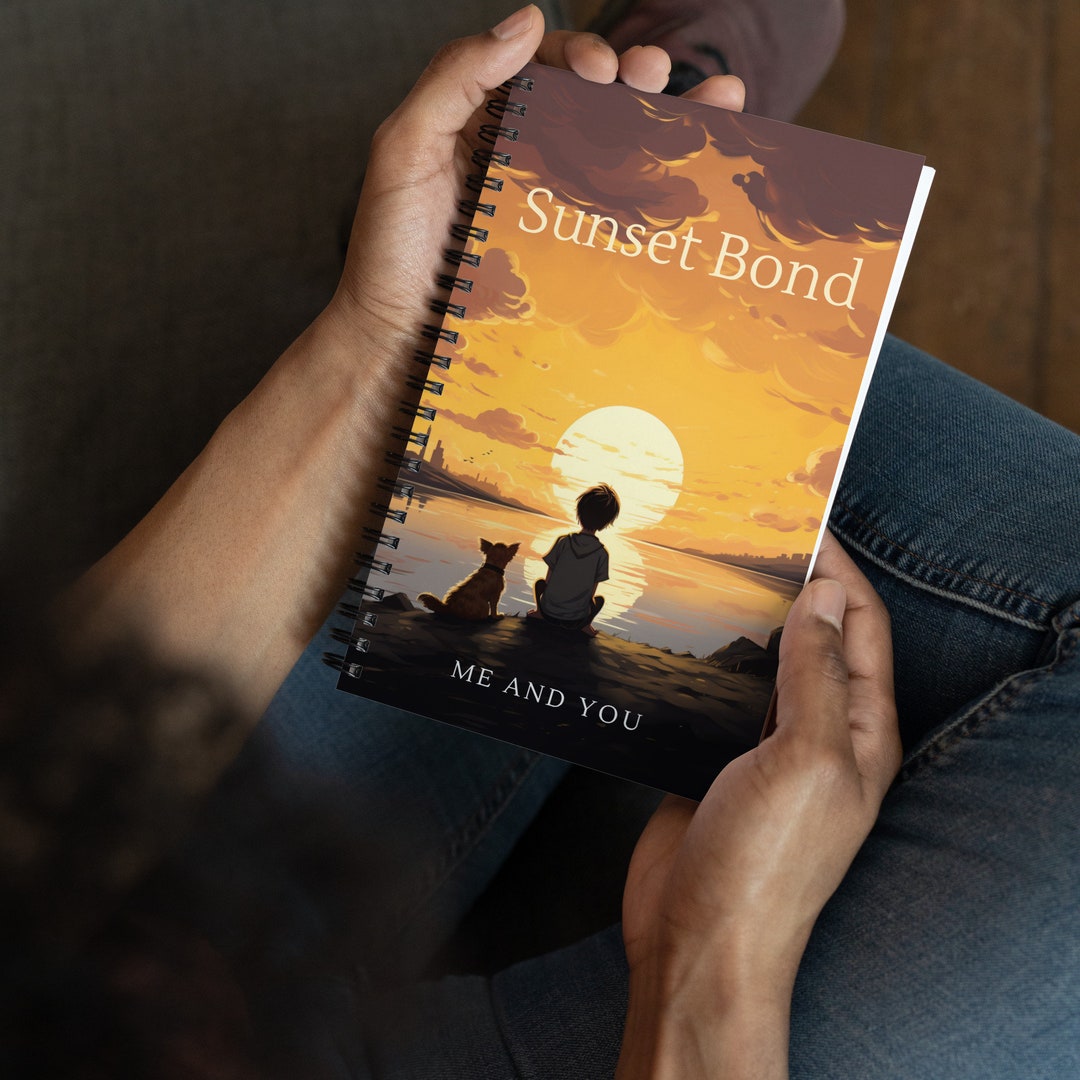 Sunset Bond A5 Kraft Notebook: Spiral | Dotted Pages | Custom Travel ...