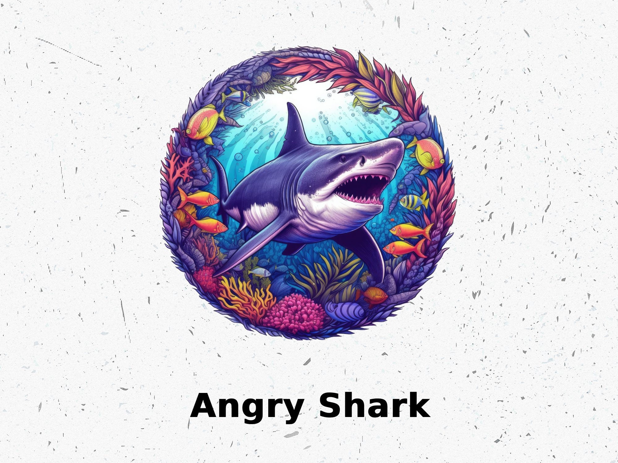 Angry Shark Drawing