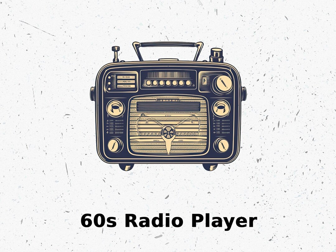 60s Radio Player Graphics Commercial Use Clipart Transparent - Etsy