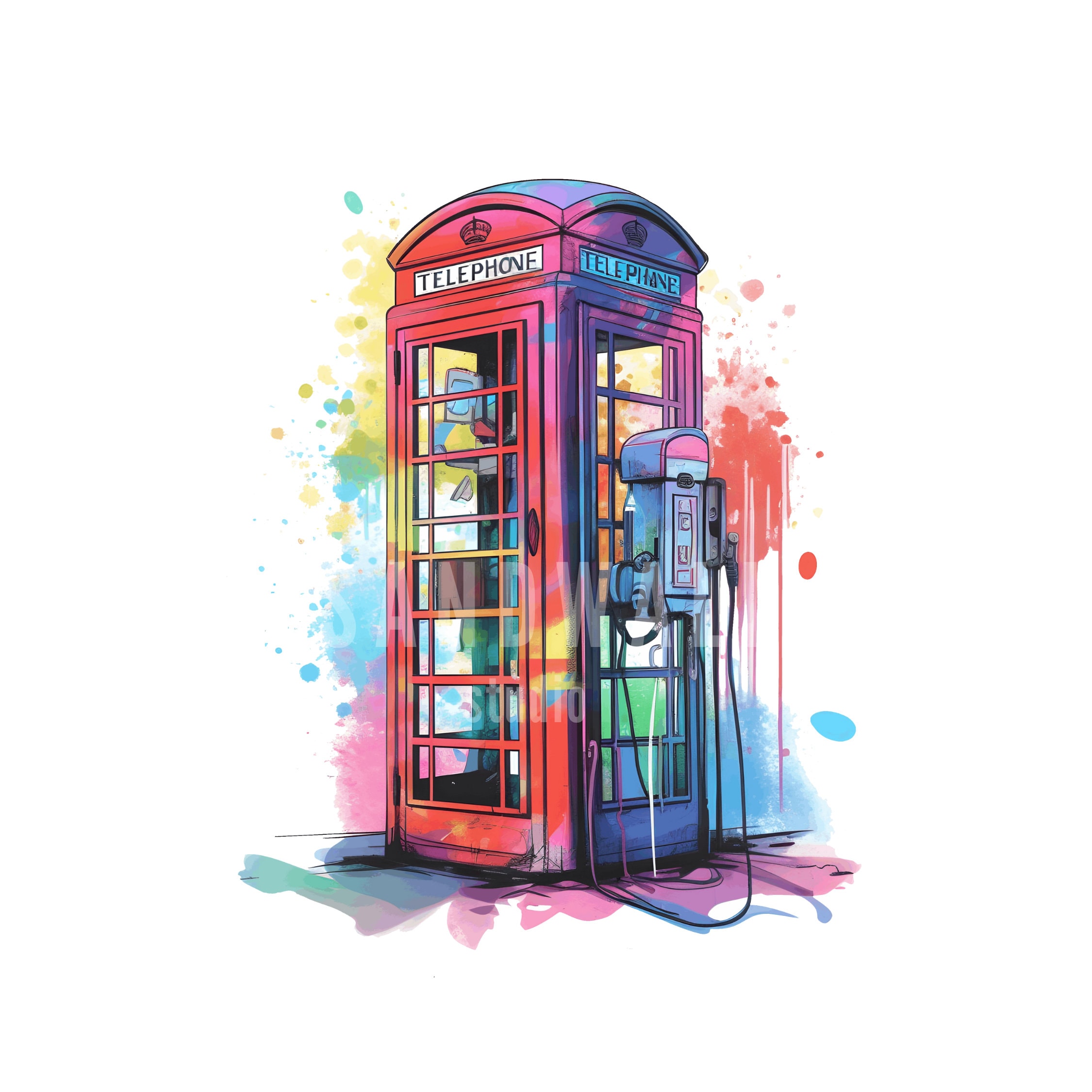 Telephone Booth Drawing
