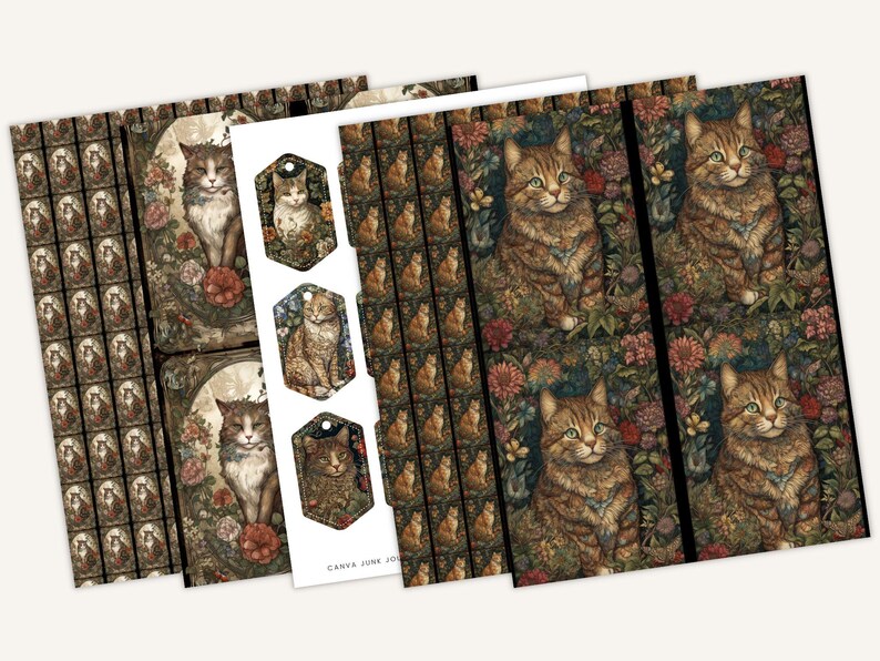 Art Nouveau Cats - Etsy