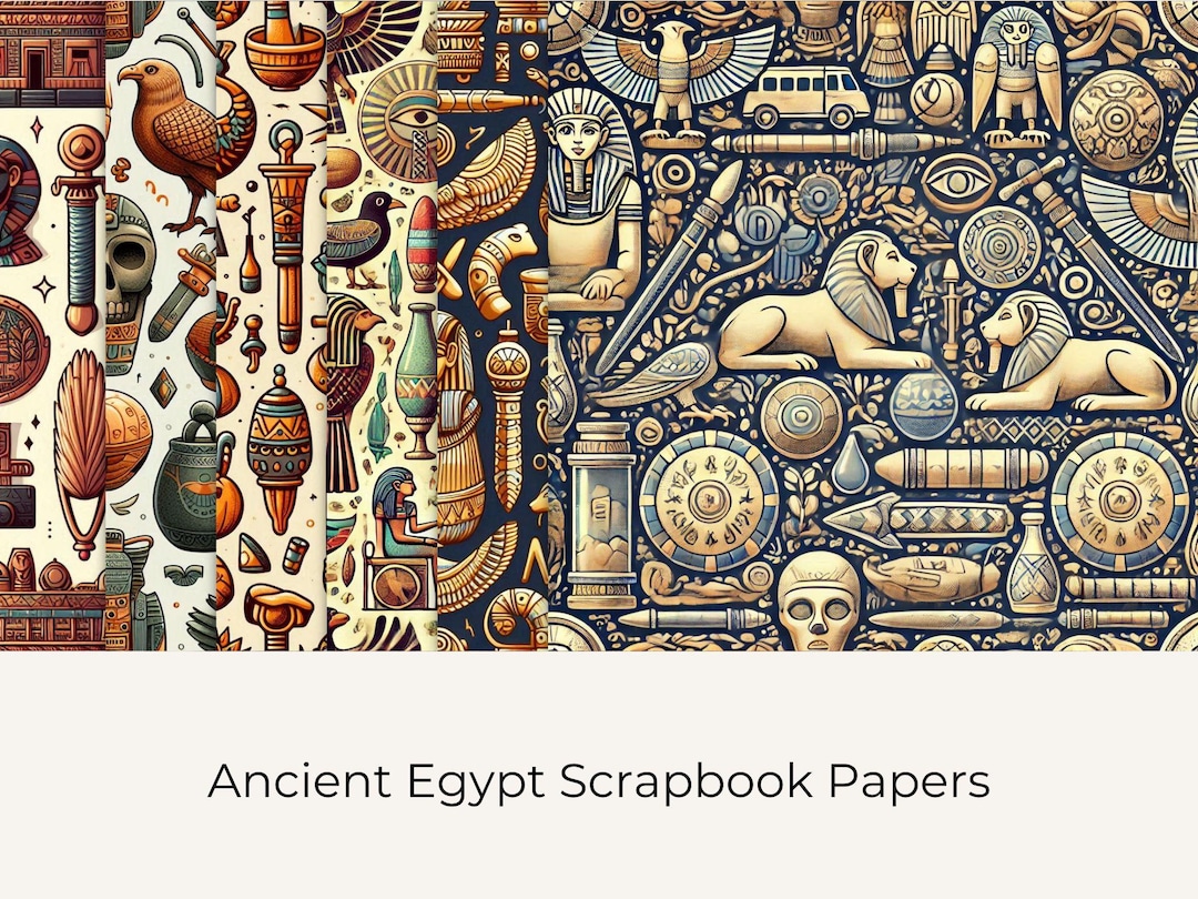 Ancient Egypt Scrapbook Papers - Etsy