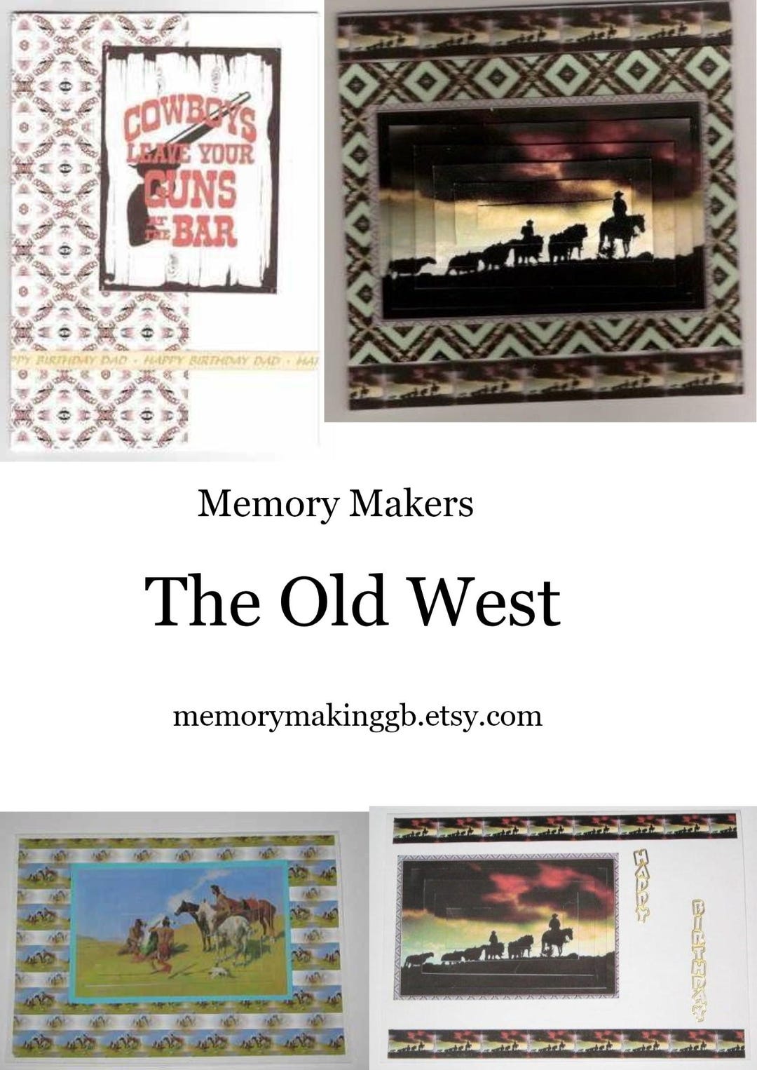 Old West Digital Paper Kit, Scrapbooking Card Making (digital Download ...