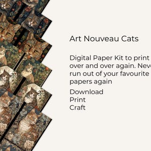 Art Nouveau Cats - Etsy