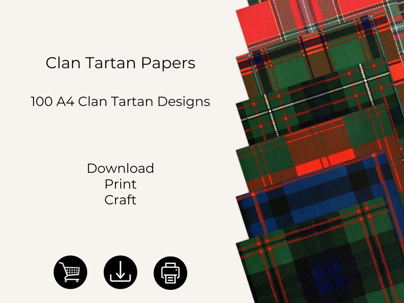 Clan Tartan Digital Papers - Etsy