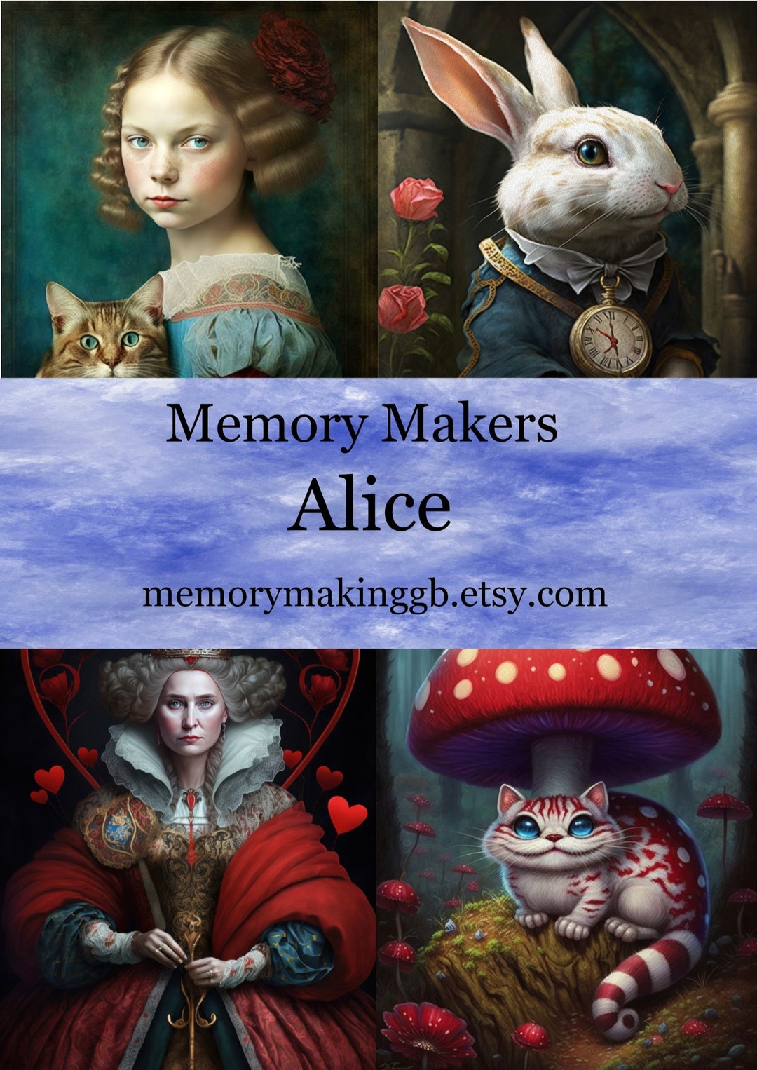 Alice Digital Paper Kit: Scrapbook & Card Making (digital Download) - Etsy