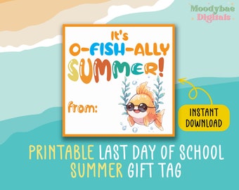 You Are O-fish-ally in First Grade Tags Treat Tags Last Day of - Etsy