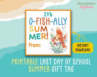 You Are O-fish-ally in First Grade Tags Treat Tags Last Day of - Etsy