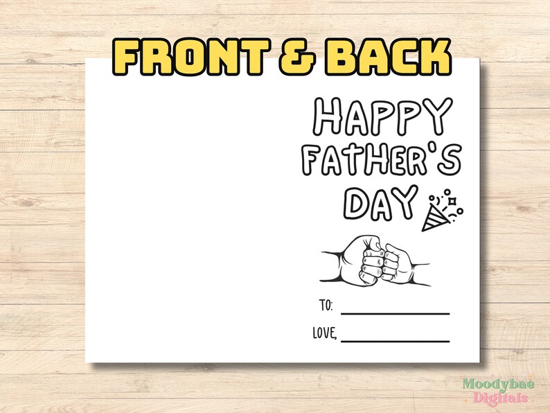 Father’s Day Printable Card,all About My Awesome Dad Fill in the Blanks ...
