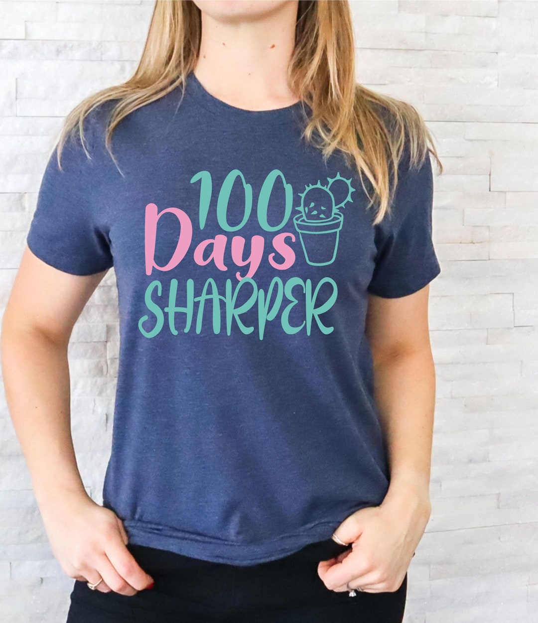 Happy 100th Day of School Shirt 100 Days Sharper T-shirts for - Etsy
