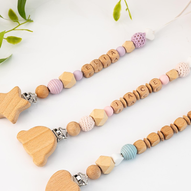 Wood Pacifier Clip - Etsy