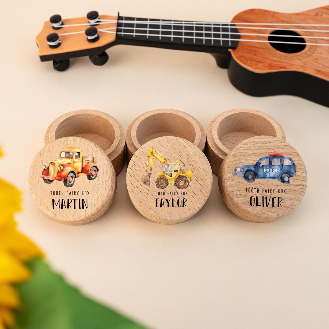 Tractor Tooth Box,boys Milk Teeth Box,wooden Tooth Fairy Box,teeth ...