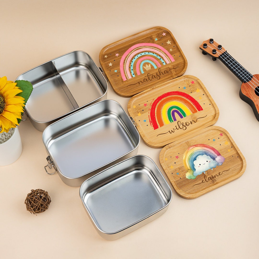 Personalized Rainbow Lunch Box for Children, Kids Christmas Gift, Kids ...