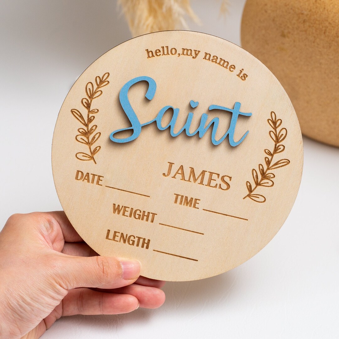 Custom Baby Birth Stats Announcement Sign,baby Name Reveal,nursery Sign ...