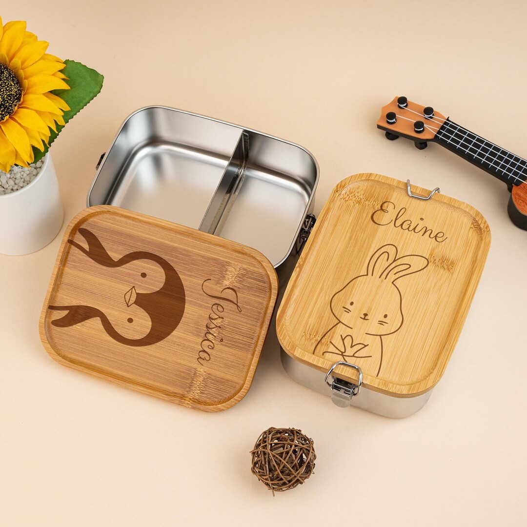 Personalized Animals Lunch Box, Custom Kindergarten Bento Box, Kids ...