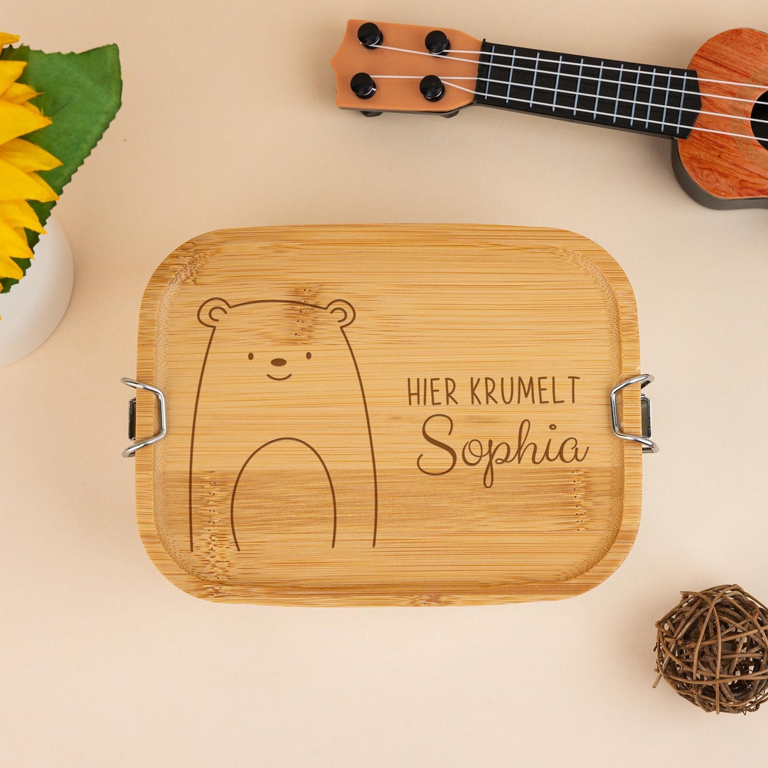 Personalized Engraved Animals Lunch Box, Kindergarten Bento Box ...