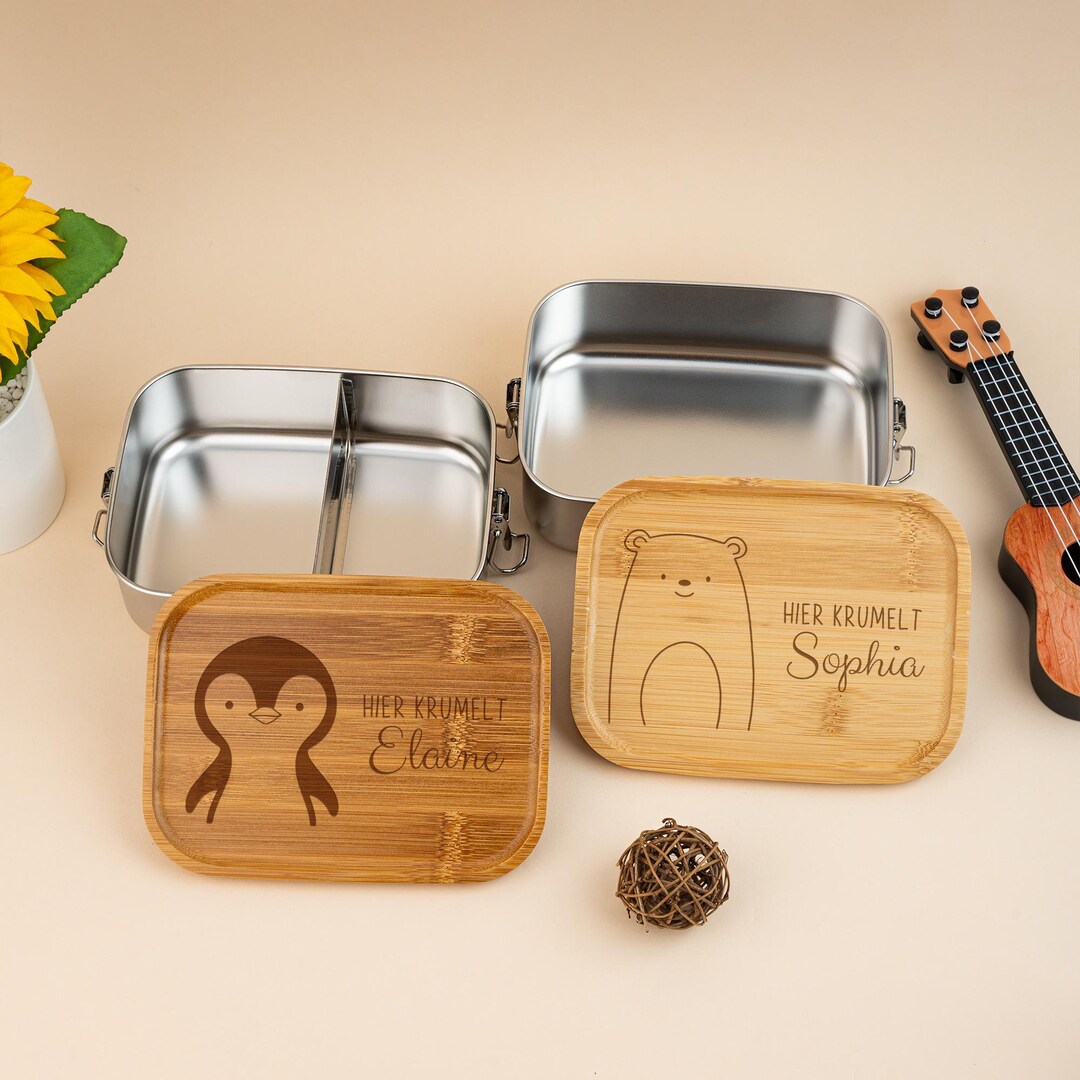 Personalized Cute Animals Lunch Box, Stainless Steel Children Lunch Box ...