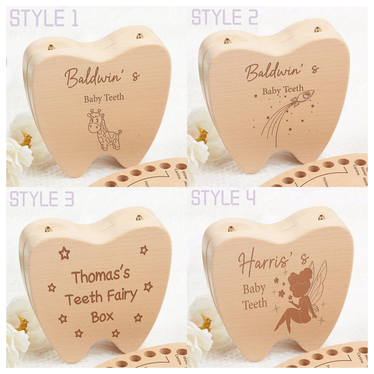 Personalizable Tooth Fairy Box Custom Baby Tooth Box Tooth - Etsy